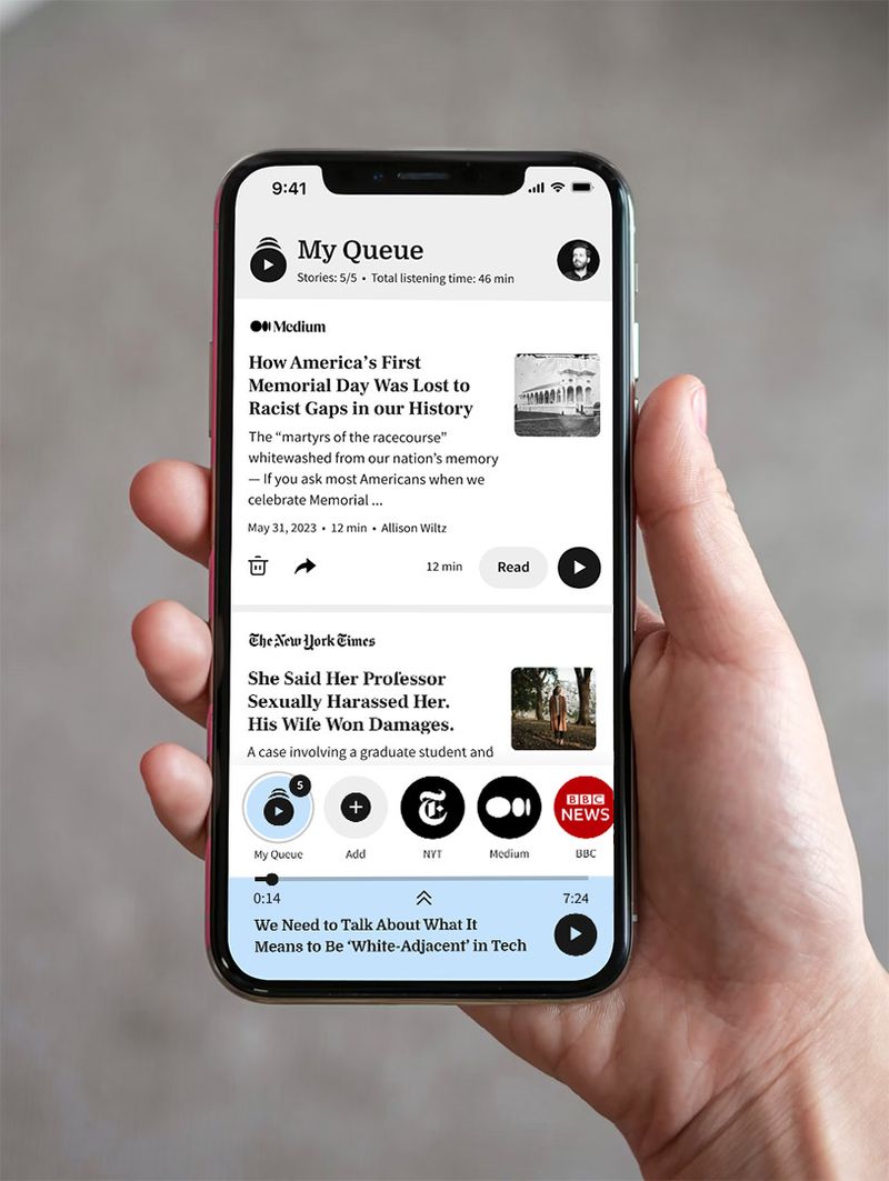My Queue - Listen to articles